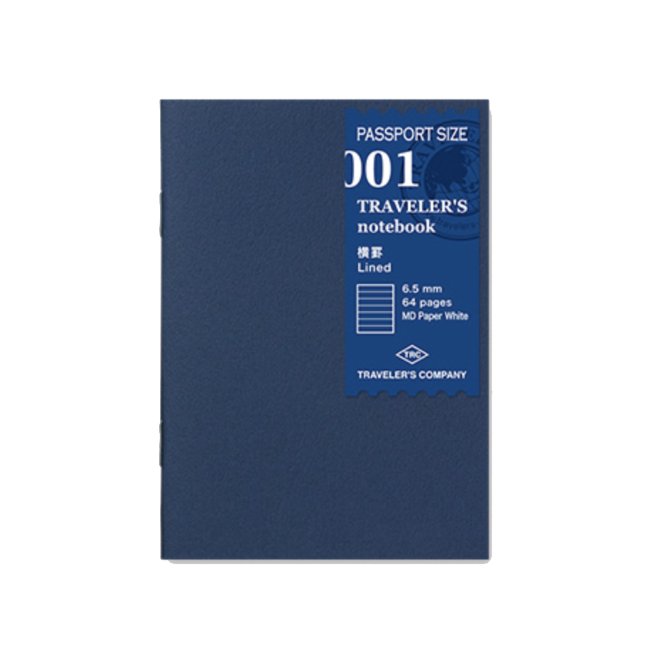 Traveler's Notebook Passport Refill 001 Lined – Short Wave