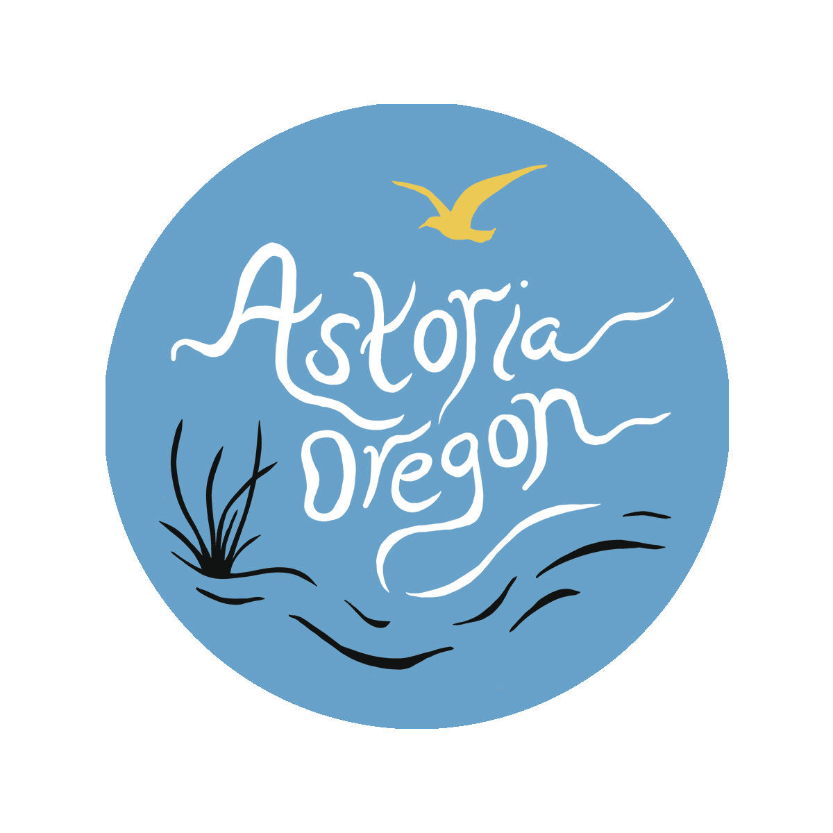Short Wave Astoria Columbia River Sticker